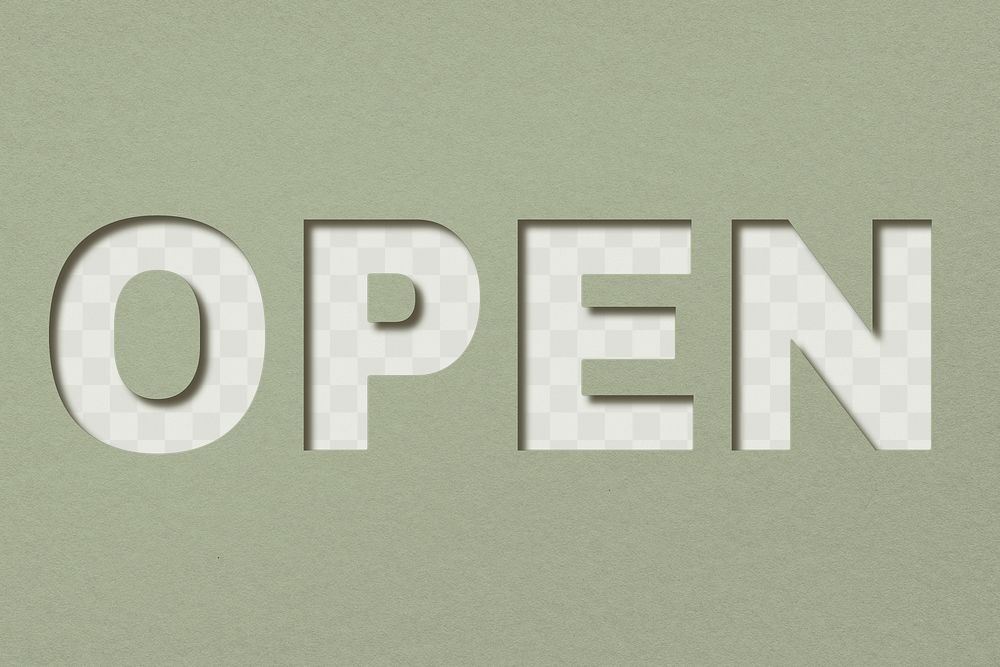 Png word open paper cut | Free PNG - rawpixel