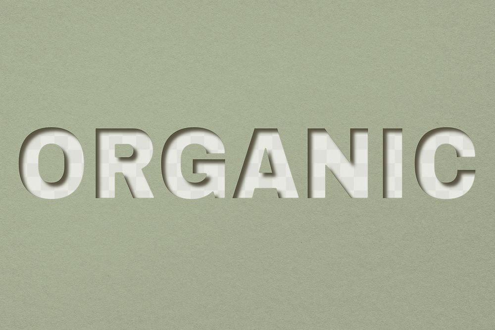 Png word organic paper cut | Free PNG - rawpixel