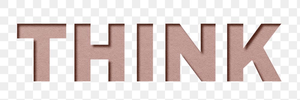 Png word think paper cut | Free PNG Sticker - rawpixel