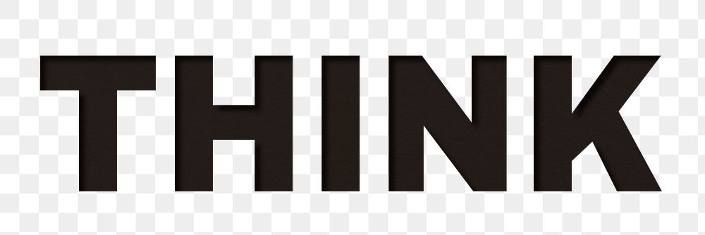Png word think bold font | Free PNG Sticker - rawpixel
