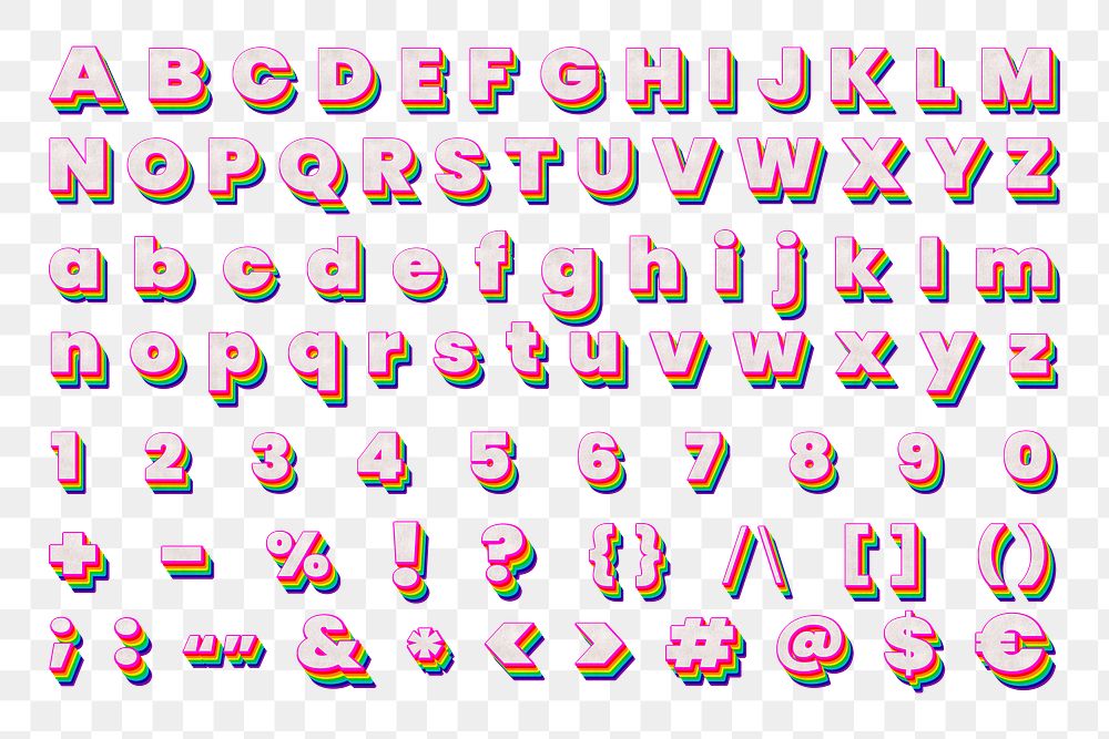 Layered A-Z alphabet png set | Premium PNG - rawpixel