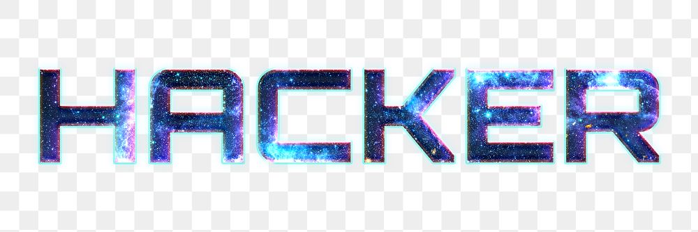 HACKER text png blue typography | Free PNG Sticker - rawpixel
