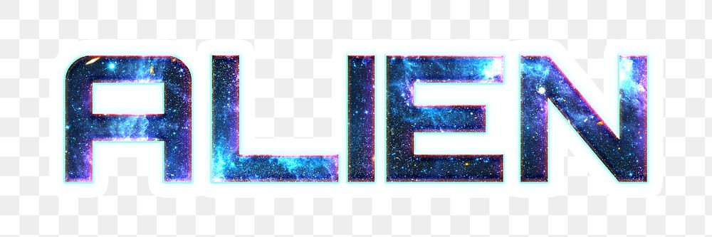 ALIEN sticker png typography word | Free PNG Sticker - rawpixel