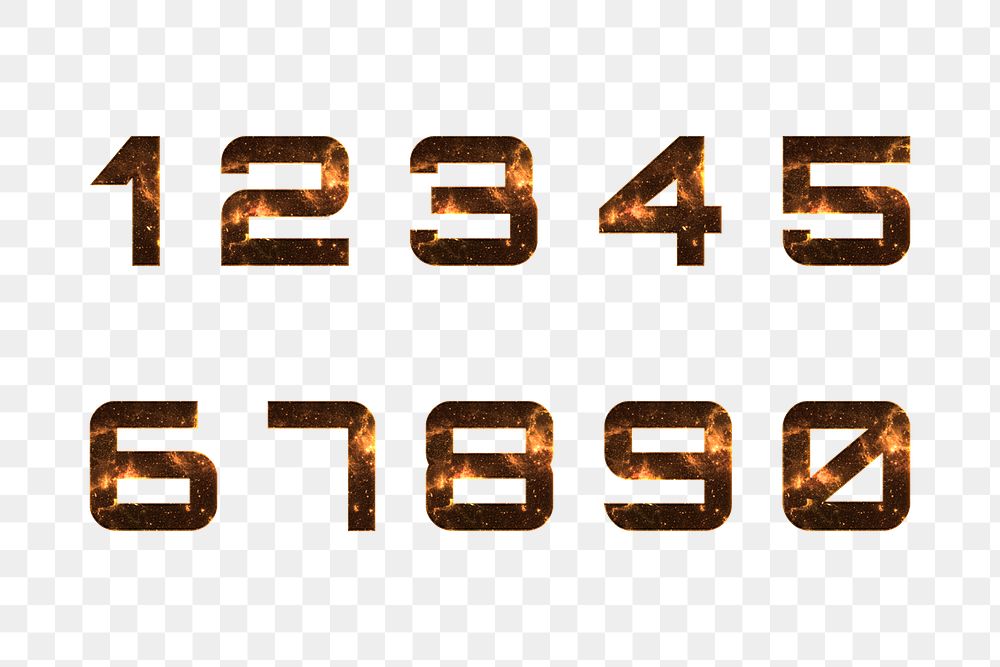 PNG Number 3 Galaxy Effect Brown Font Images | Free Photos, PNG ...