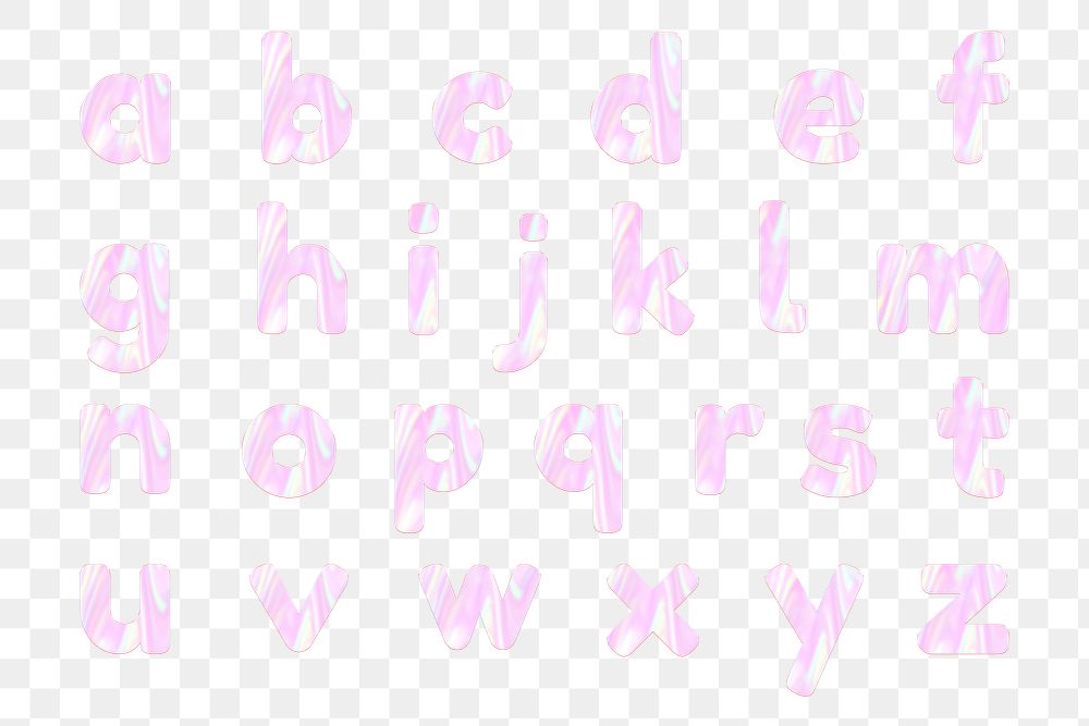 Holographic pastel alphabet sticker png | Free PNG - rawpixel