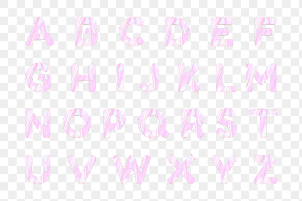 Alphabet png sticker holographic pastel | Free PNG - rawpixel