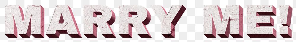 Pink Marry Me! 3D png | Free PNG Sticker - rawpixel