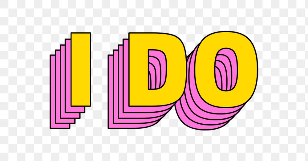 I do png layered typography | Free PNG Sticker - rawpixel