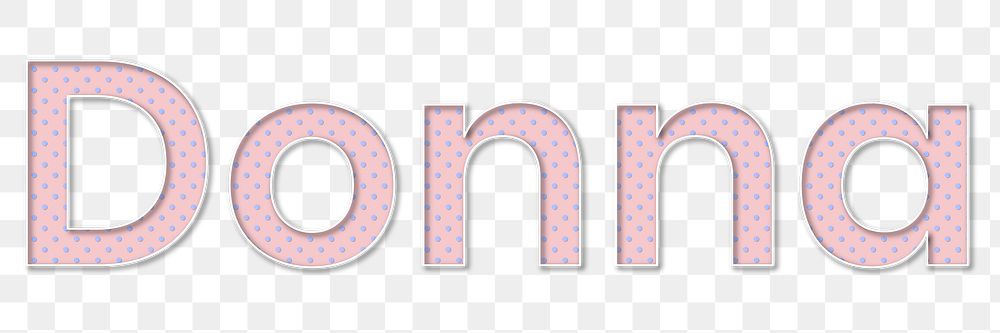 Donna name png polka dot | Free PNG Sticker - rawpixel