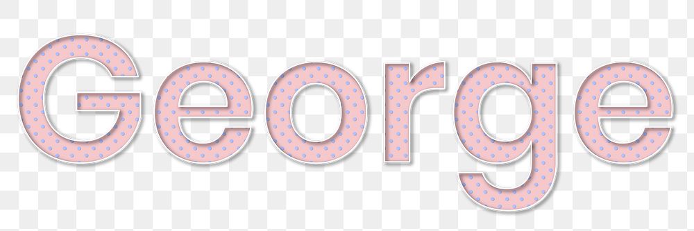 George name png polka dot | Free PNG Sticker - rawpixel