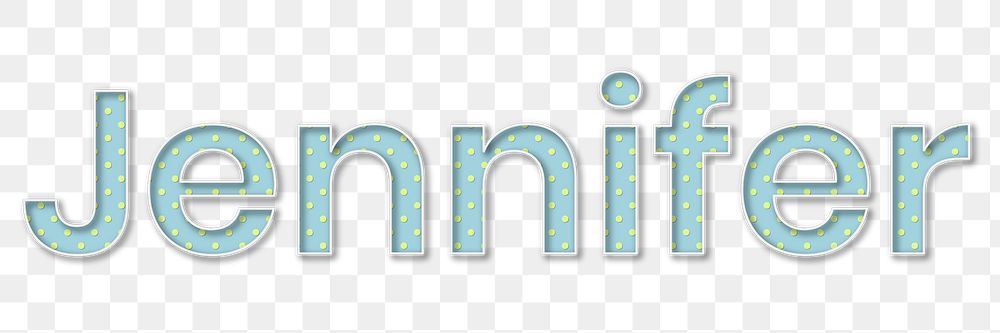 Jennifer png typography pastel font | Free PNG Sticker - rawpixel