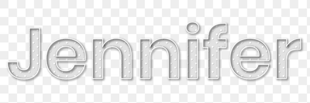 Jennifer png male name typography | Free PNG Sticker - rawpixel