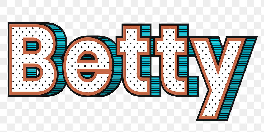 Female name Betty typography word | Free PNG Sticker - rawpixel
