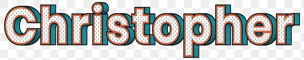 Male name Christopher typography word | Free PNG Sticker - rawpixel