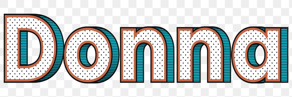 Donna name dotted pattern font | Free PNG Sticker - rawpixel