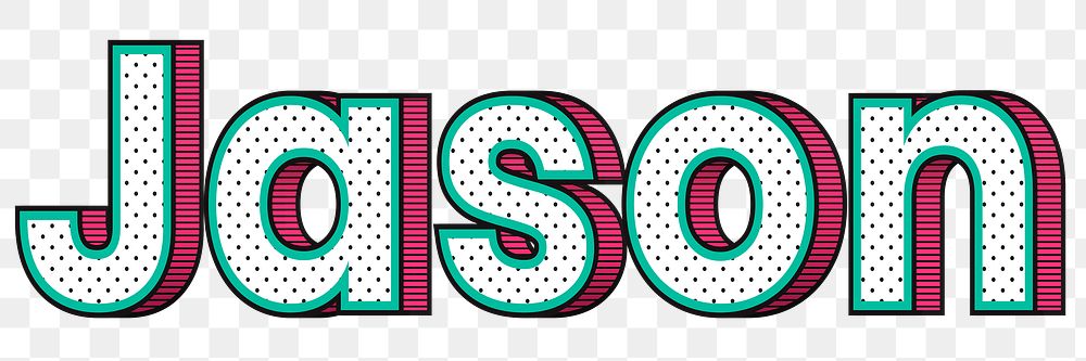 Dotted Jason male name png | Free PNG Sticker - rawpixel