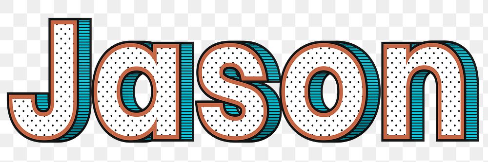 Dotted Jason male name png | Free PNG Sticker - rawpixel