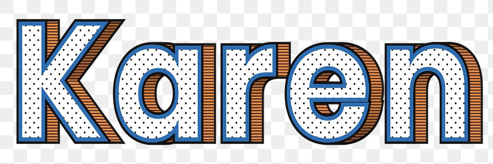 Dotted Karen male name png | Free PNG Sticker - rawpixel
