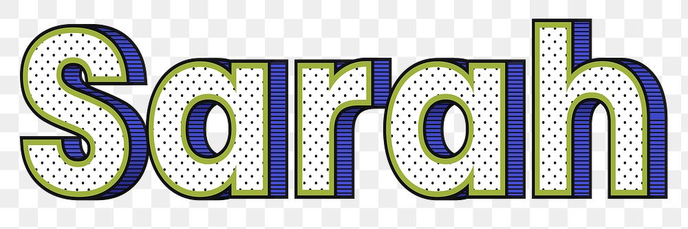 Sarah name dotted pattern font | Free PNG Sticker - rawpixel
