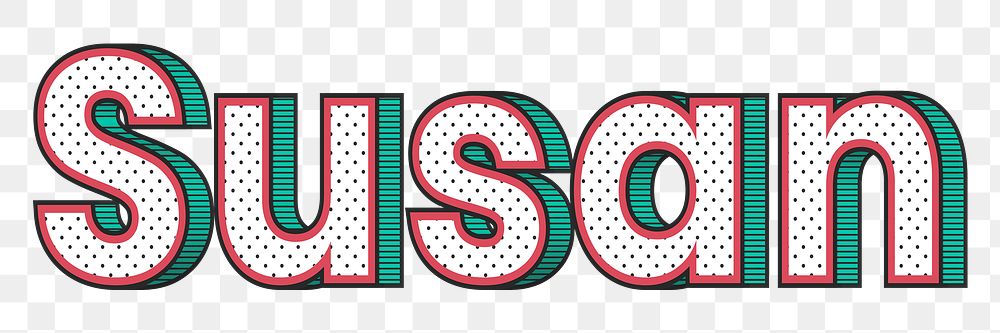 Susan female name png retro | Free PNG Sticker - rawpixel