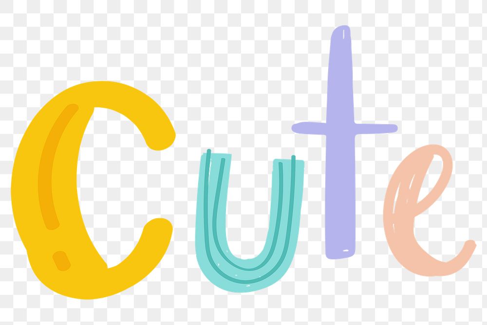 Cute typography png doodle text | Free PNG Sticker - rawpixel