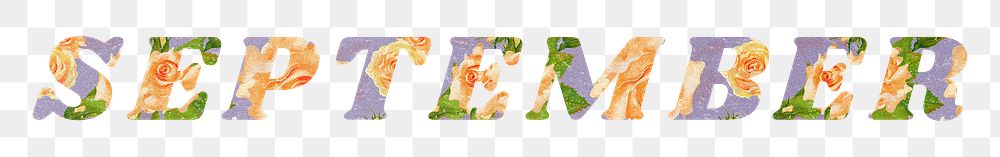 Colorful September png month lettering | Free stock illustration | High ...