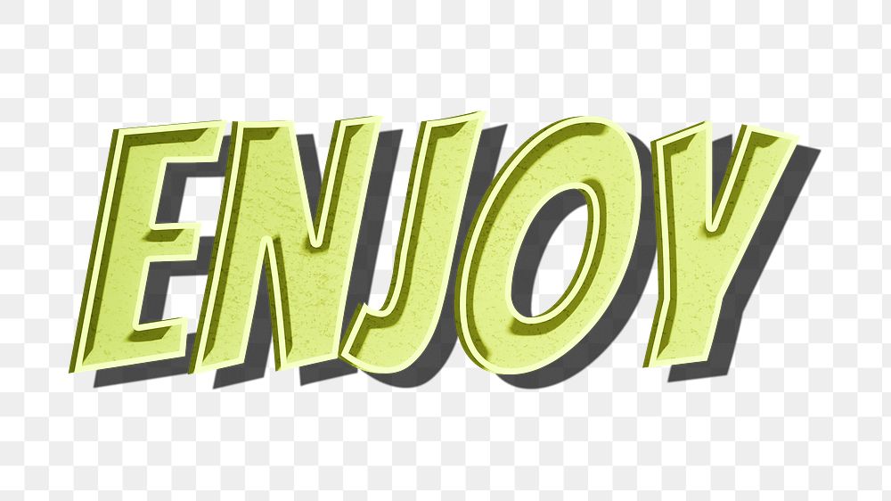 Enjoy word png retro font | Free PNG Sticker - rawpixel