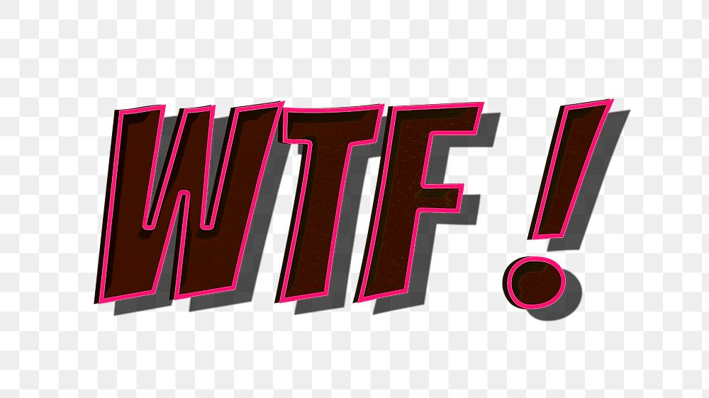 WTF! retro style png typography | Free PNG Sticker - rawpixel