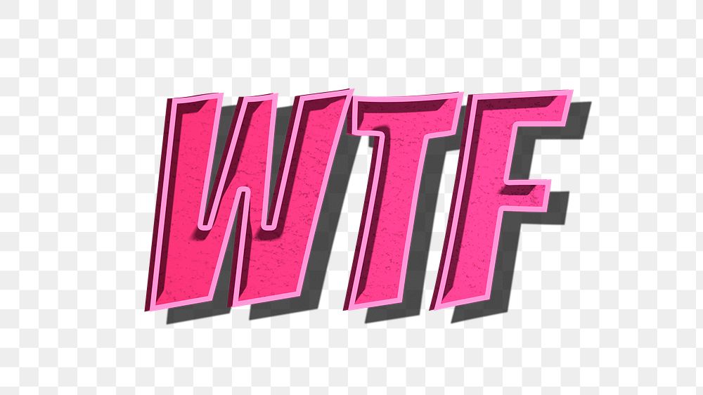 WTF word png retro font | Free PNG Sticker - rawpixel