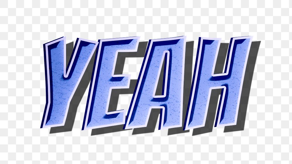 Yeah png comic retro typography | Free PNG Sticker - rawpixel