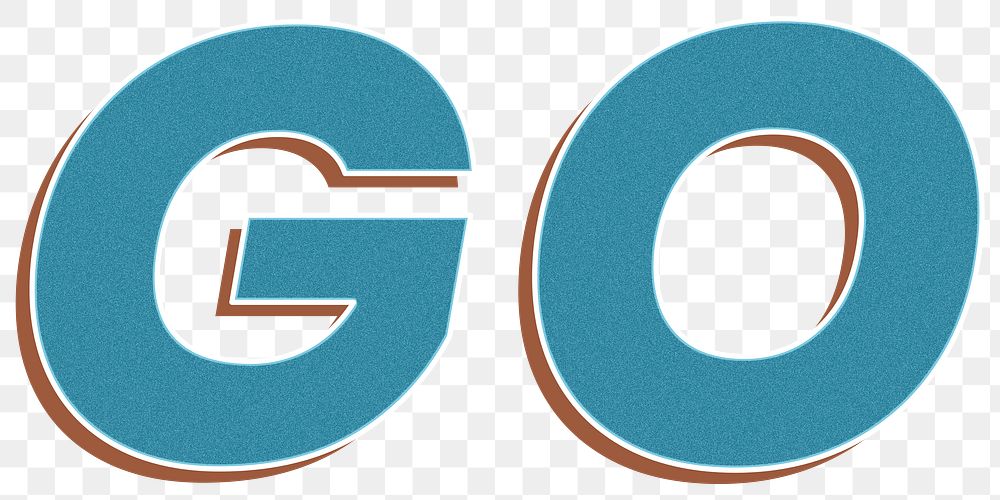 Go png retro style shadow | Free PNG Sticker - rawpixel