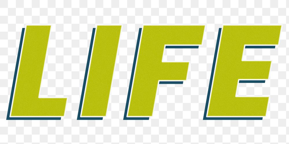 Life text png retro bold | Free PNG Sticker - rawpixel