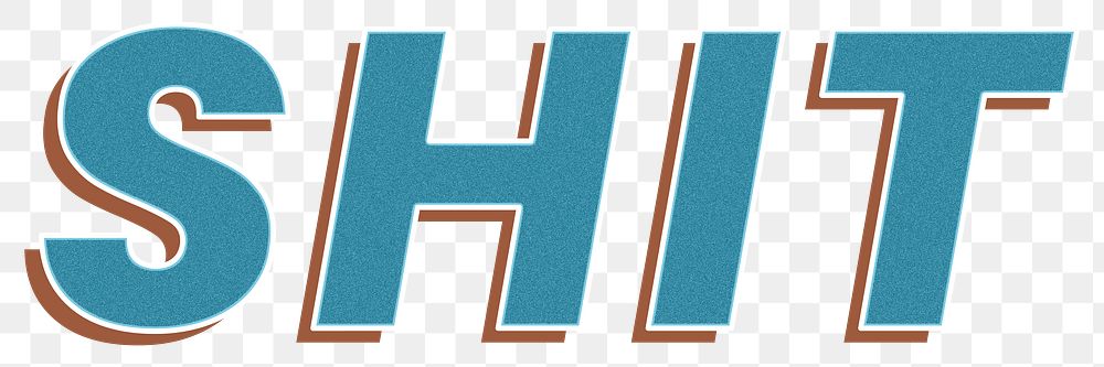 Shit png retro style shadow | Free PNG Sticker - rawpixel