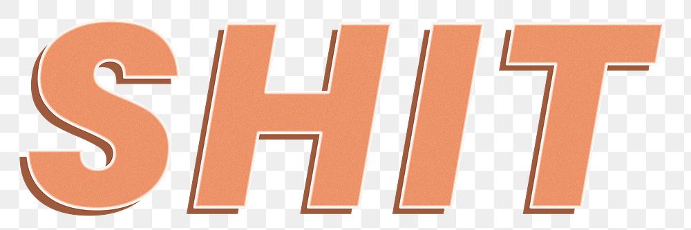 Retro shit word png shadow | Free PNG Sticker - rawpixel
