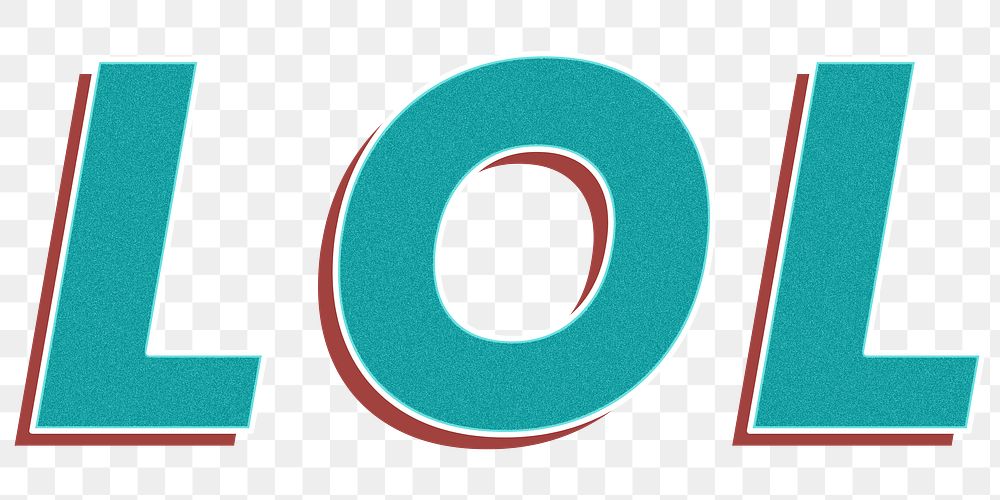 LOL png retro bold typography | Free PNG Sticker - rawpixel