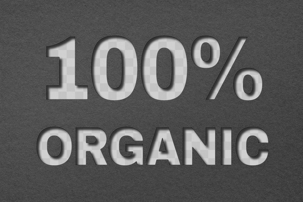 100% organic text png paper | Free PNG - rawpixel