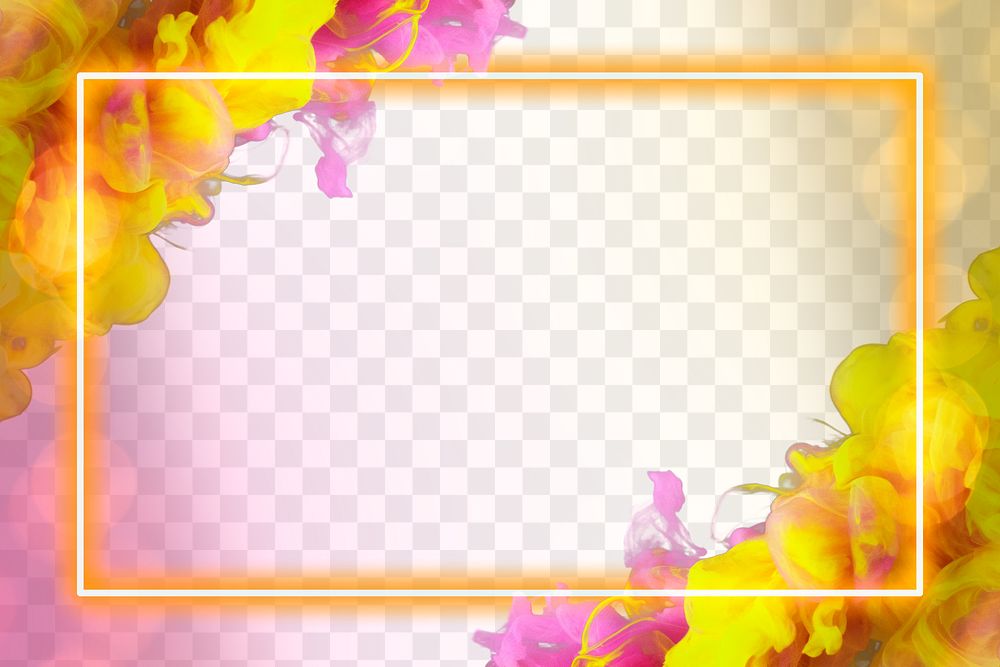 Glowing neon frame orange png | Premium PNG - rawpixel
