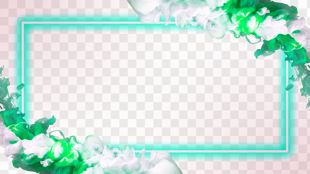 Green neon frame png smoke | Premium PNG - rawpixel