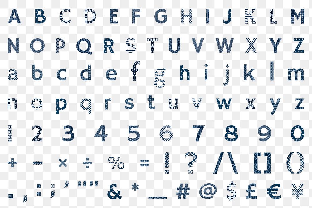 Japanese patterned alphabet png set | Free PNG - rawpixel