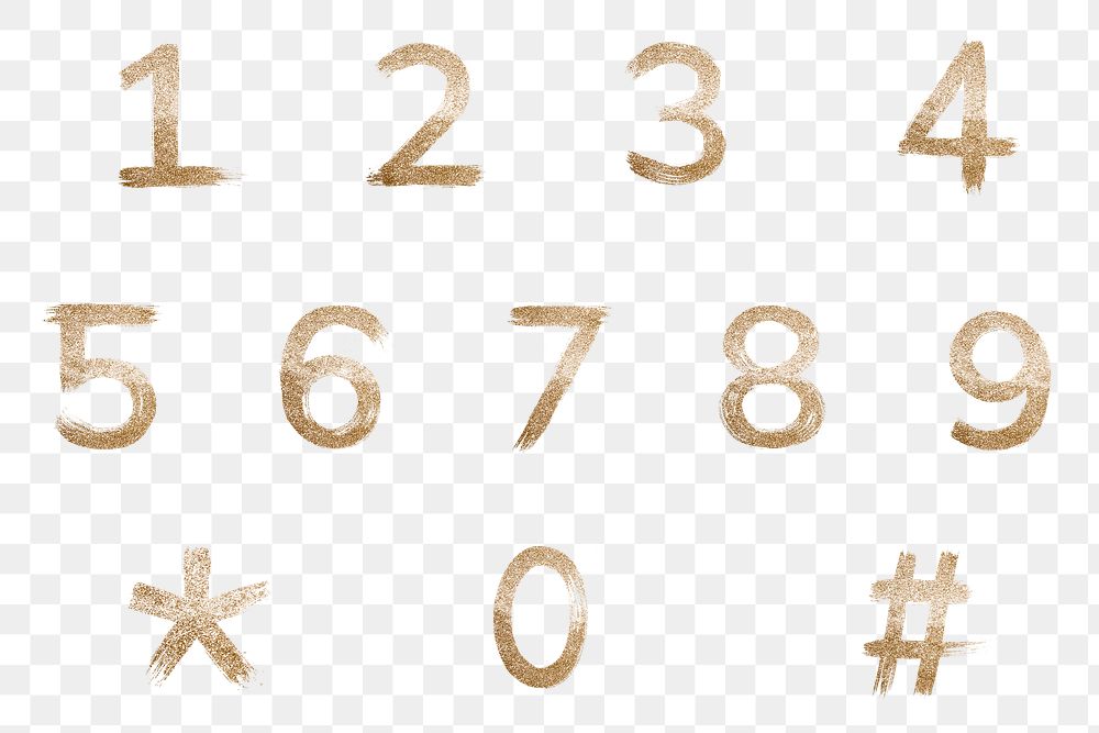 Gold Number PNG Images | Free PNG Vector Graphics, Texts, Effects ...