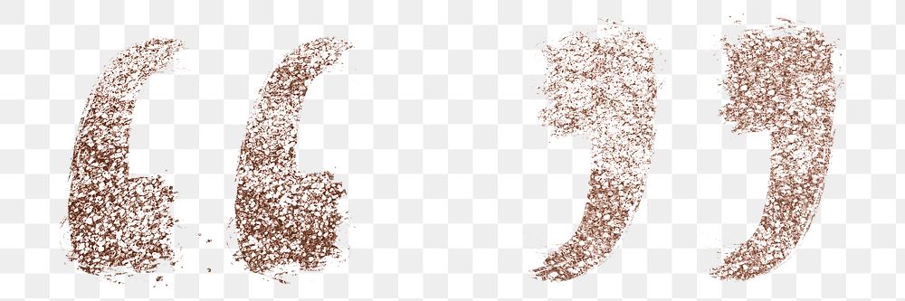 Transparent glitter quotation symbol brushed | Free PNG Sticker - rawpixel