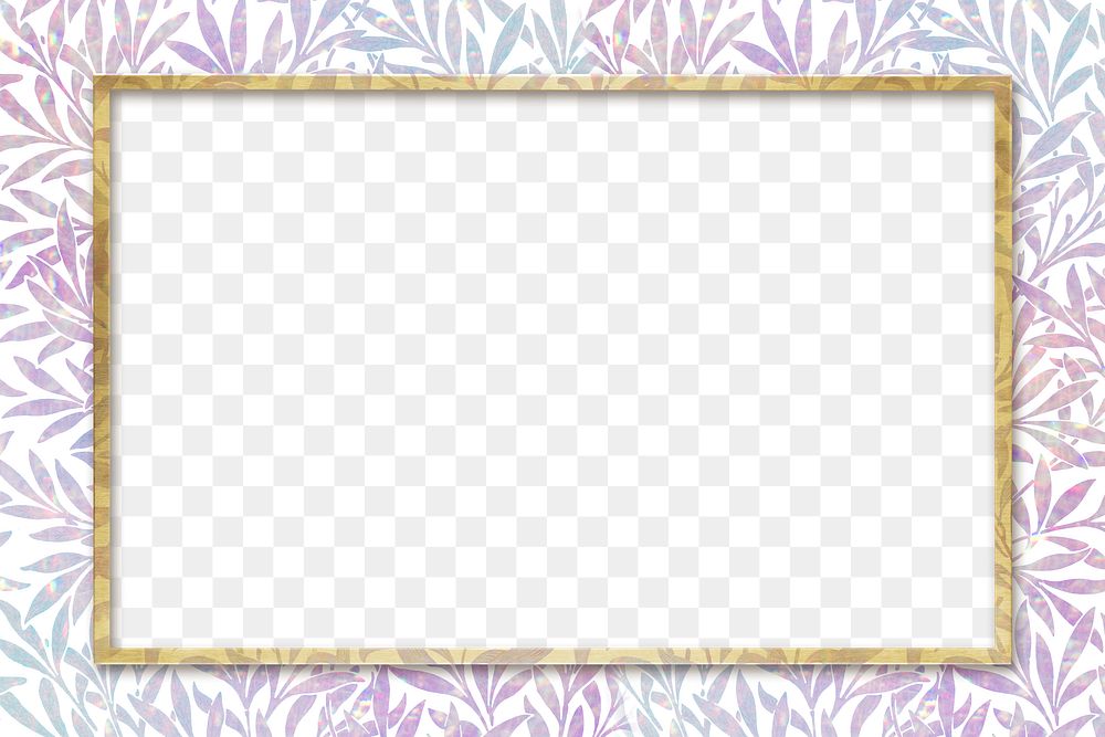 Nature holographic png frame pattern | Free PNG - rawpixel