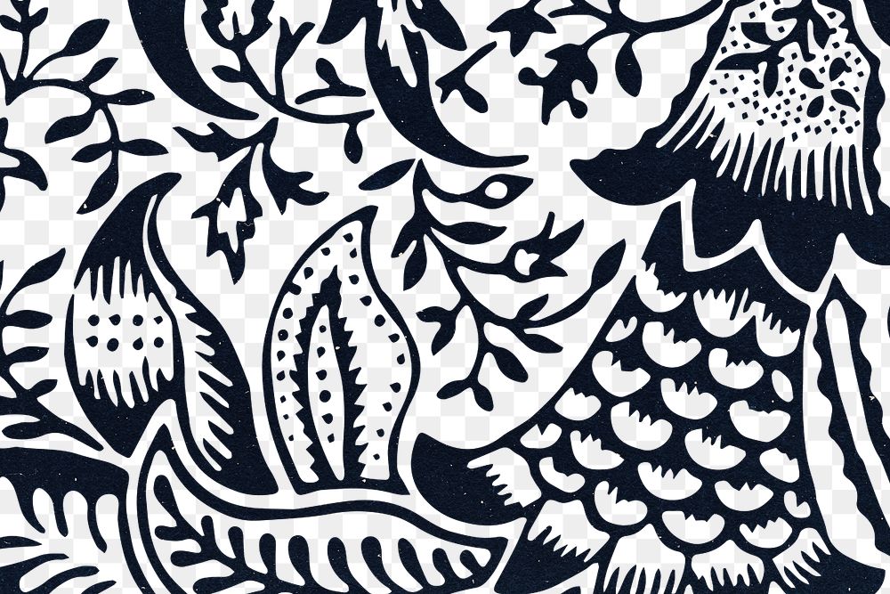 Png pattern indigo floral transparent | Free PNG - rawpixel