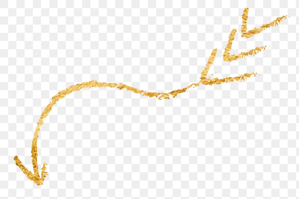 Glitter brushstroke arrow illustration | Free PNG Sticker - rawpixel