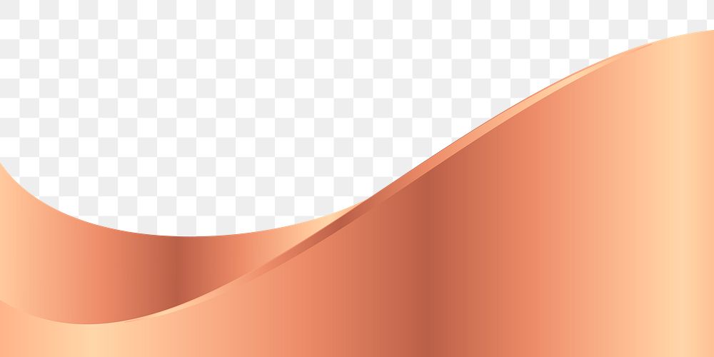 Wave png rose gold design | Free PNG Sticker - rawpixel