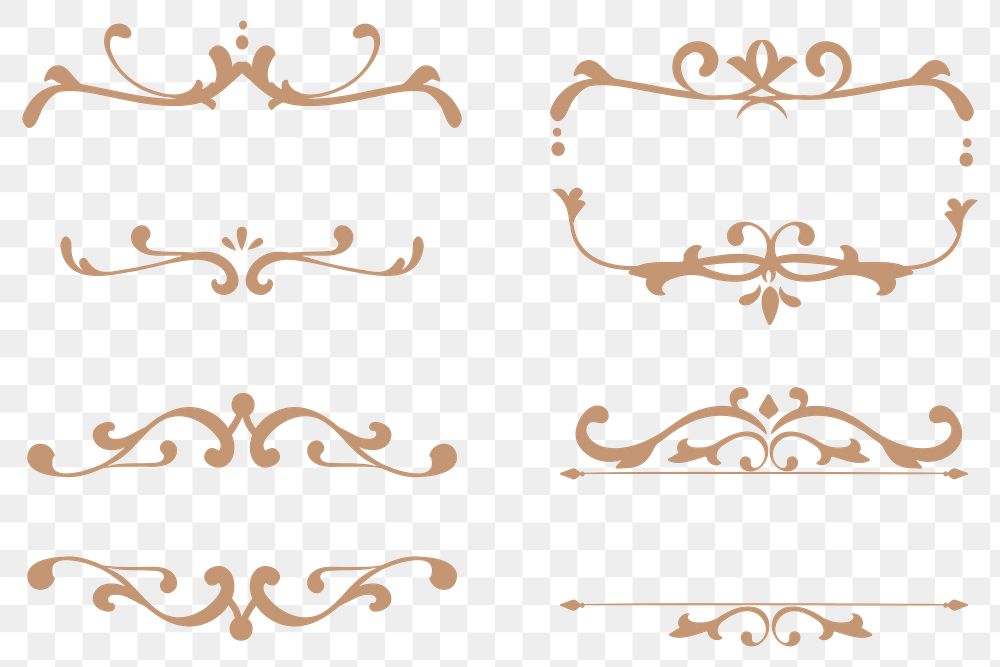 Vintage bronze filigree border png | Premium PNG - rawpixel