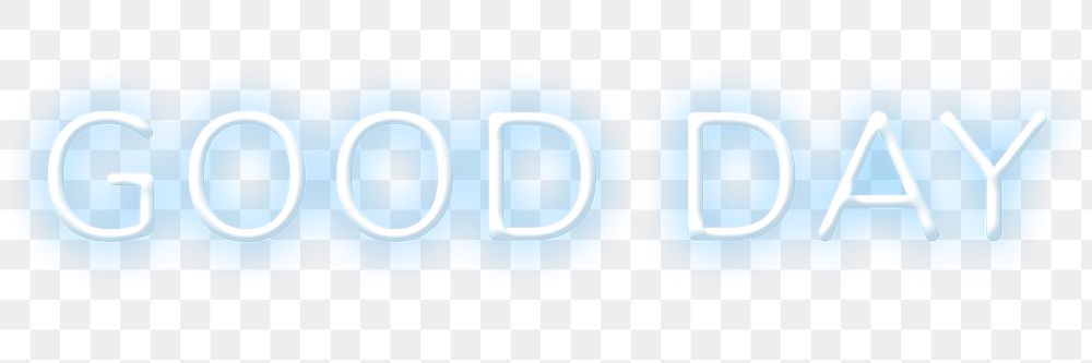 Glowing good day png blue | Premium PNG - rawpixel