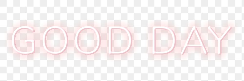 Pink neon good day png | Premium PNG - rawpixel