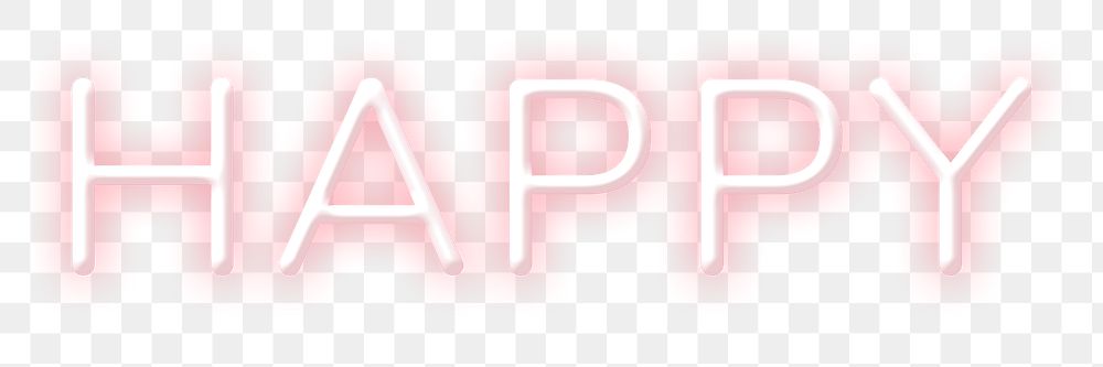 Retro happy png red neon | Free PNG - rawpixel