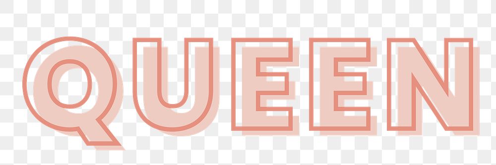 Queen typography design element | Premium PNG Sticker - rawpixel